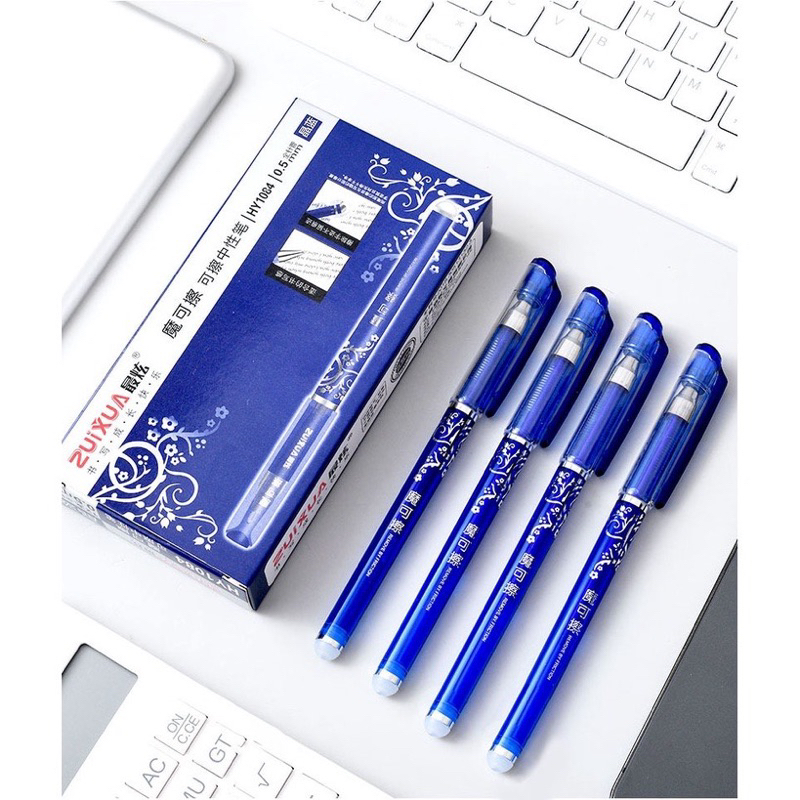 Kit de 4/8/12/24 peças Caneta Apagável De Tinta Azul e de Tinta preta 0 ...