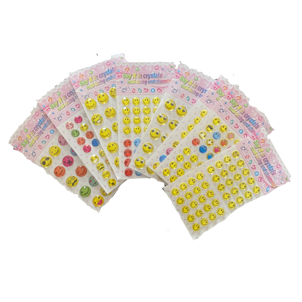 Kit Com 200 Adesivos Com Relevo - Emojis Variados | Shopee Brasil