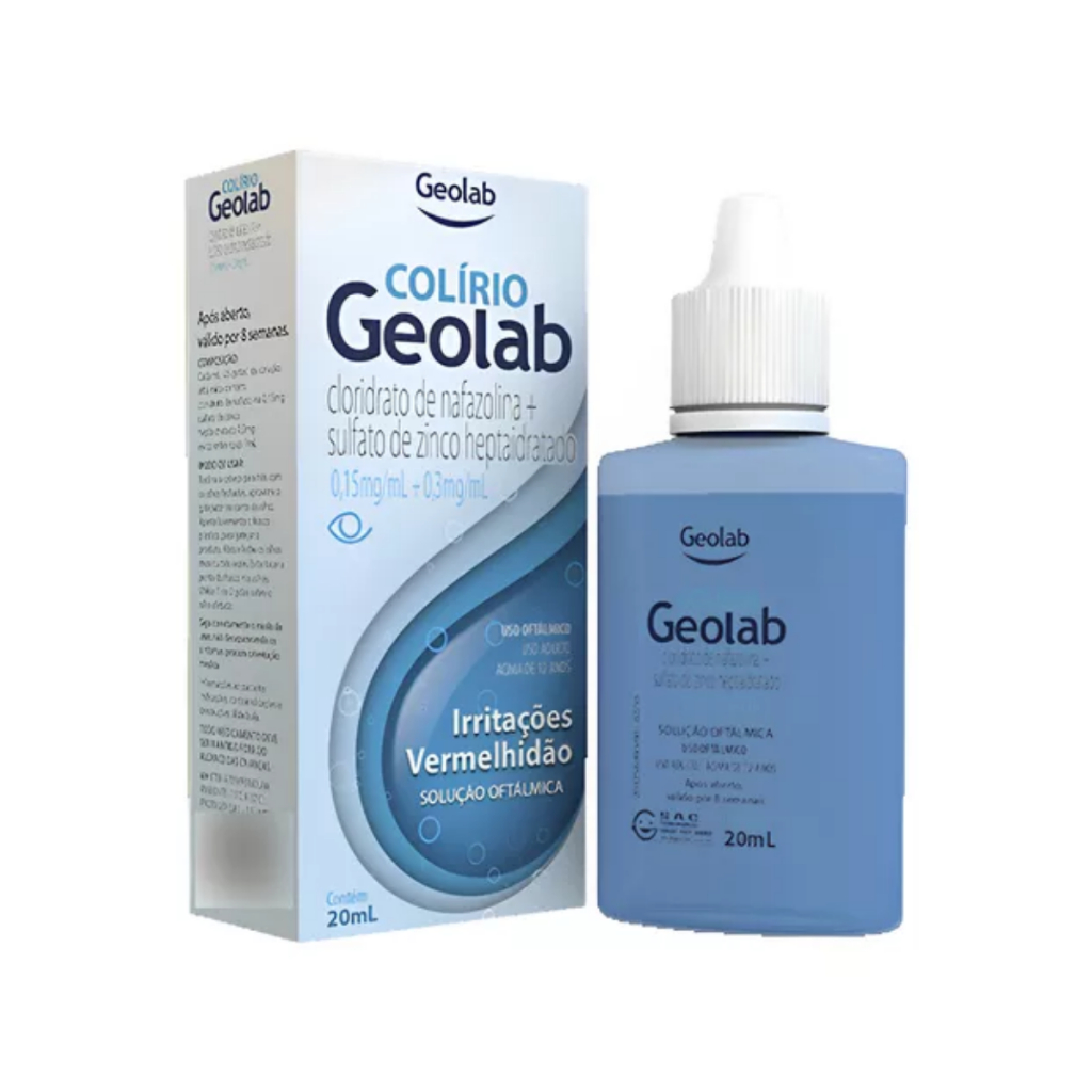 COLÍRIO GEOLAB IRRITAÇÕES E VERMELHIDÃO 20ML SOLUÇÃO OFTÁLMICA | Shopee ...