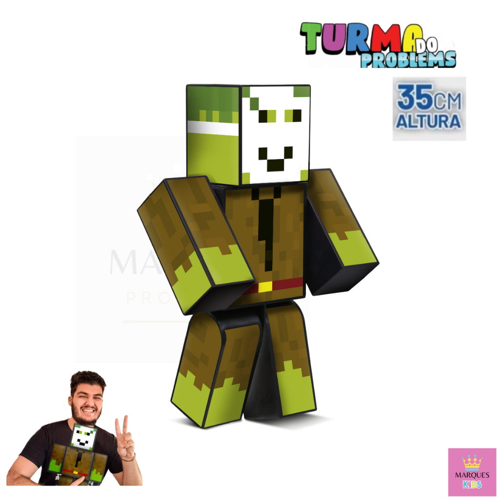 Boneco Minecraft Stick 35 cm Turma do Problems Original | Shopee Brasil
