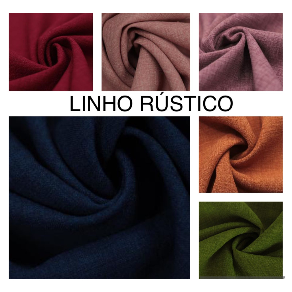 Tecido Linho Rústico Liso Várias Cores 1m X 1,50m | Shopee Brasil