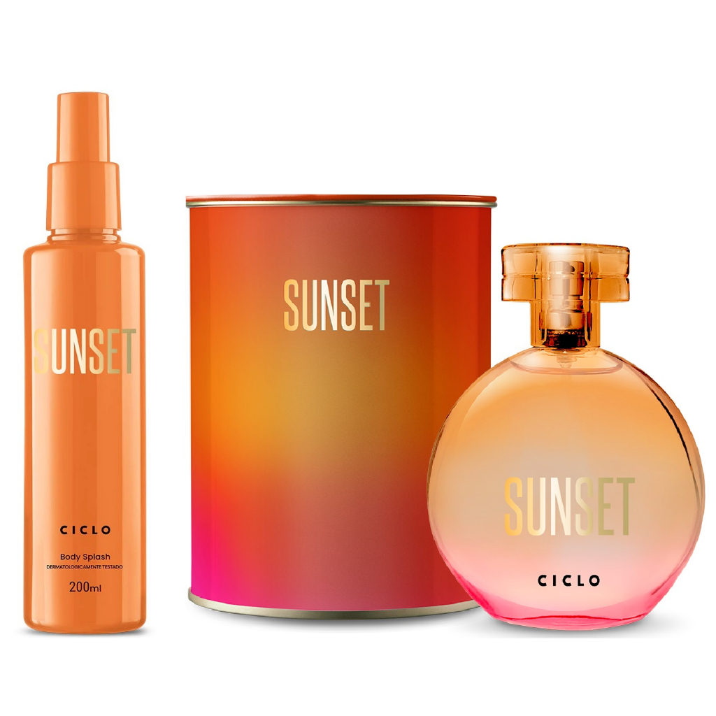Kit Sunset - Perfume lata + body splash - Ciclo | Shopee Brasil