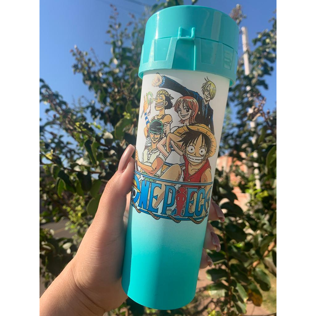 Squeeze Garrafa de Água Personagem Com Nome 480ml One Piece | Shopee Brasil