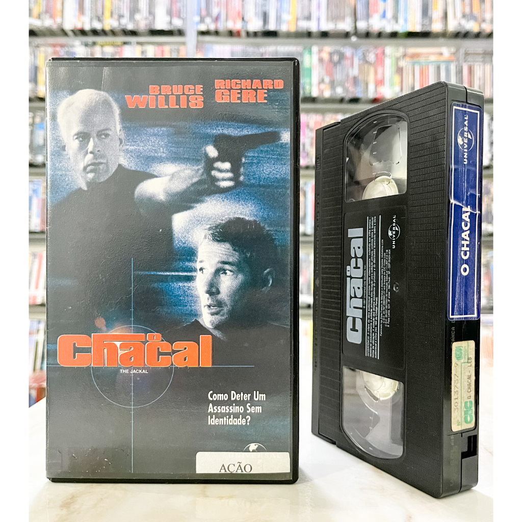 VHS O Chacal - LEGENDADO - Bruce Willis Richard Gere - Original - Fita ...