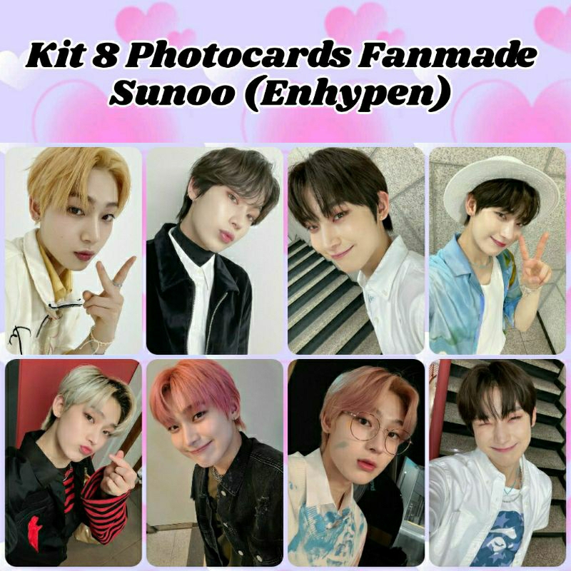 Kit 8 Photocards Sunoo Enhypen - Fanmade | Shopee Brasil
