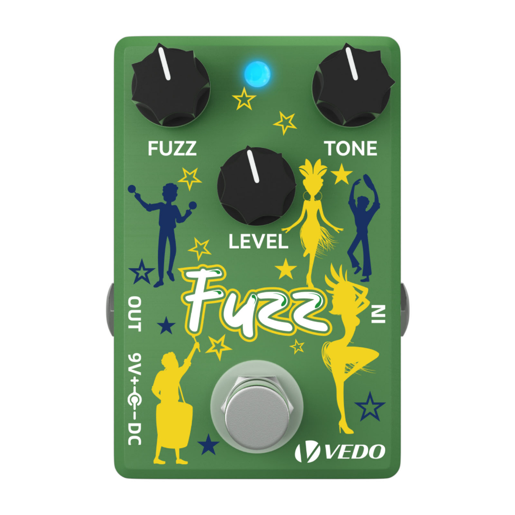 VEDO Fuzz/Vintage Distortion/Overdrive Mini Pedal de Efeito de Guitarra ...