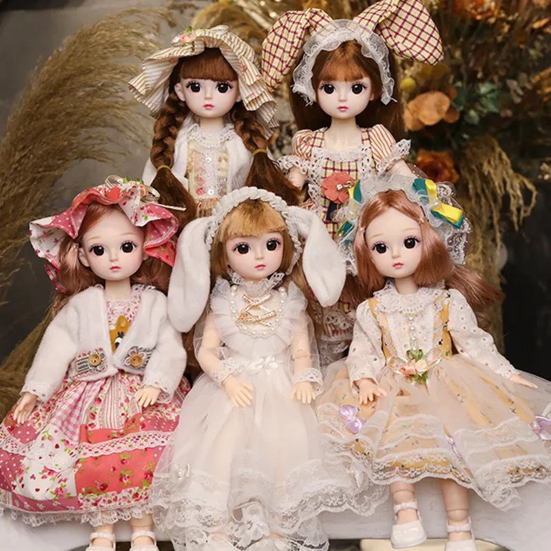 Boneca BJD Articulada 30CM Com Roupa e Acessório - Noiva, Camponesa ...