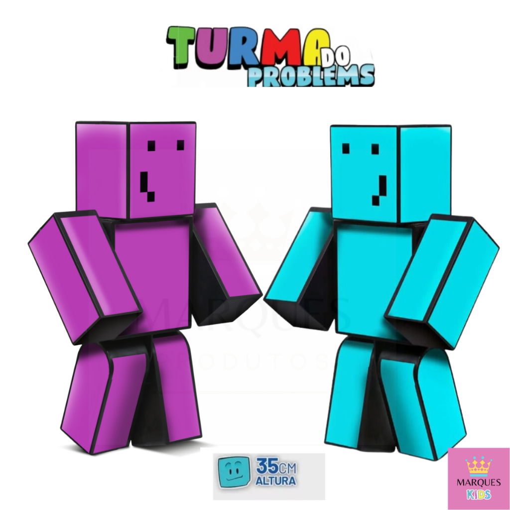 Boneco Problems + Melzinha 35 cm Kit Minecraft Turma do Problems ...