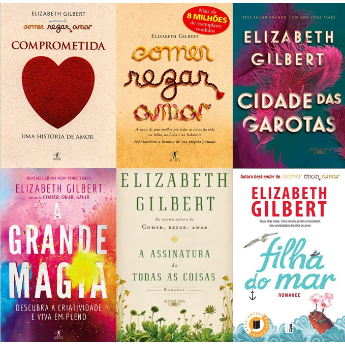 Coleção Elizabeth Gilbert Vários Títulos - Comer, Rezar e Amar ...