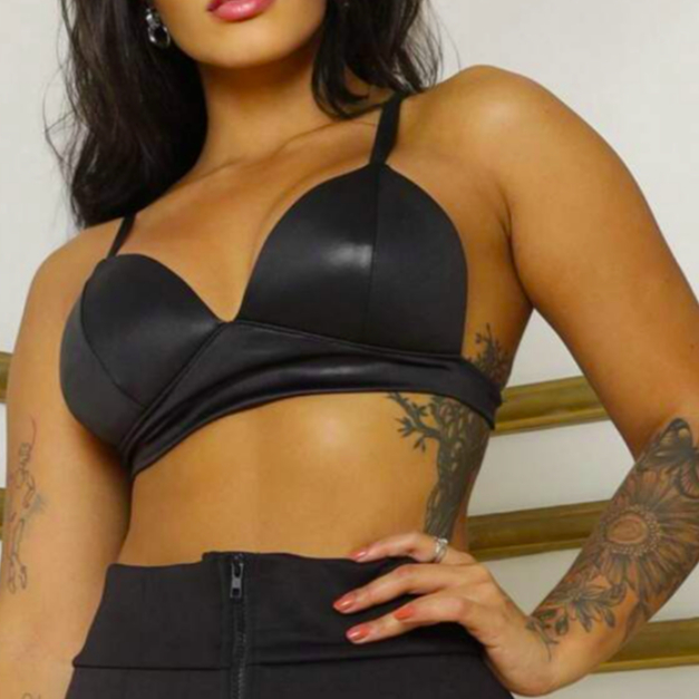 Top Cropped Cirre Feminino com Bojo tendência Moda Blogueira | Shopee Brasil