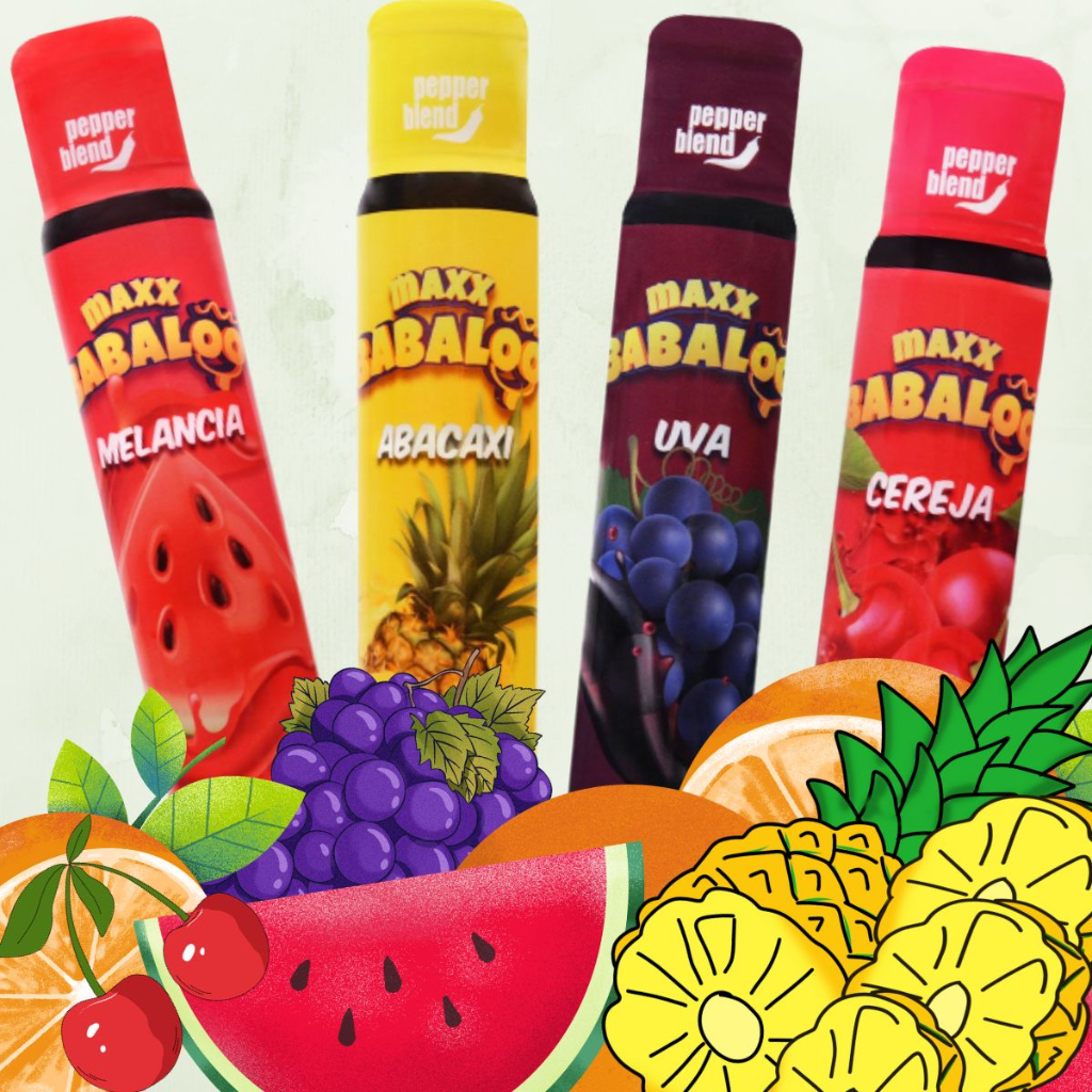 Kit 5 Gel Beijável Maxx Babaloo Líquido Pepper Blend Sexy Shop Oral ...