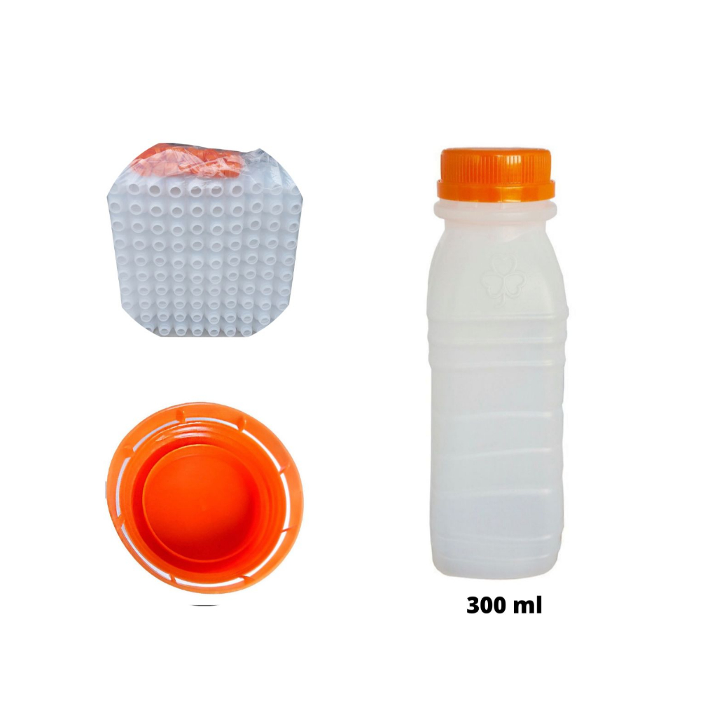 GARRAFA PLASTICA DESCARTAVEL PARA SUCO/CALDO DE CANA/ AGUA DE COCO 300ML - 100UN | Shopee Brasil