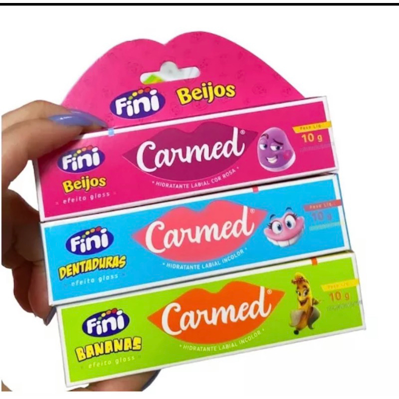 Kit c/3 Hidratantes Carmed FINI Banana/Dentadura/Beijinho ORIGINAL ...
