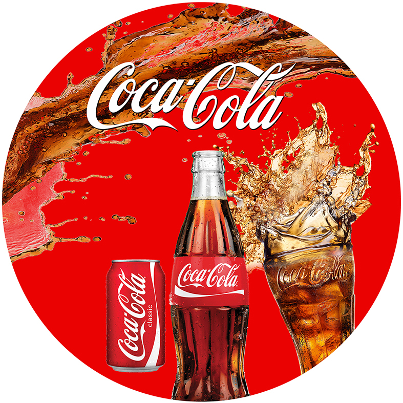 Painel Redondo Tecido Sublimado Coca-Cola C/elástico 150x150cm | Shopee ...