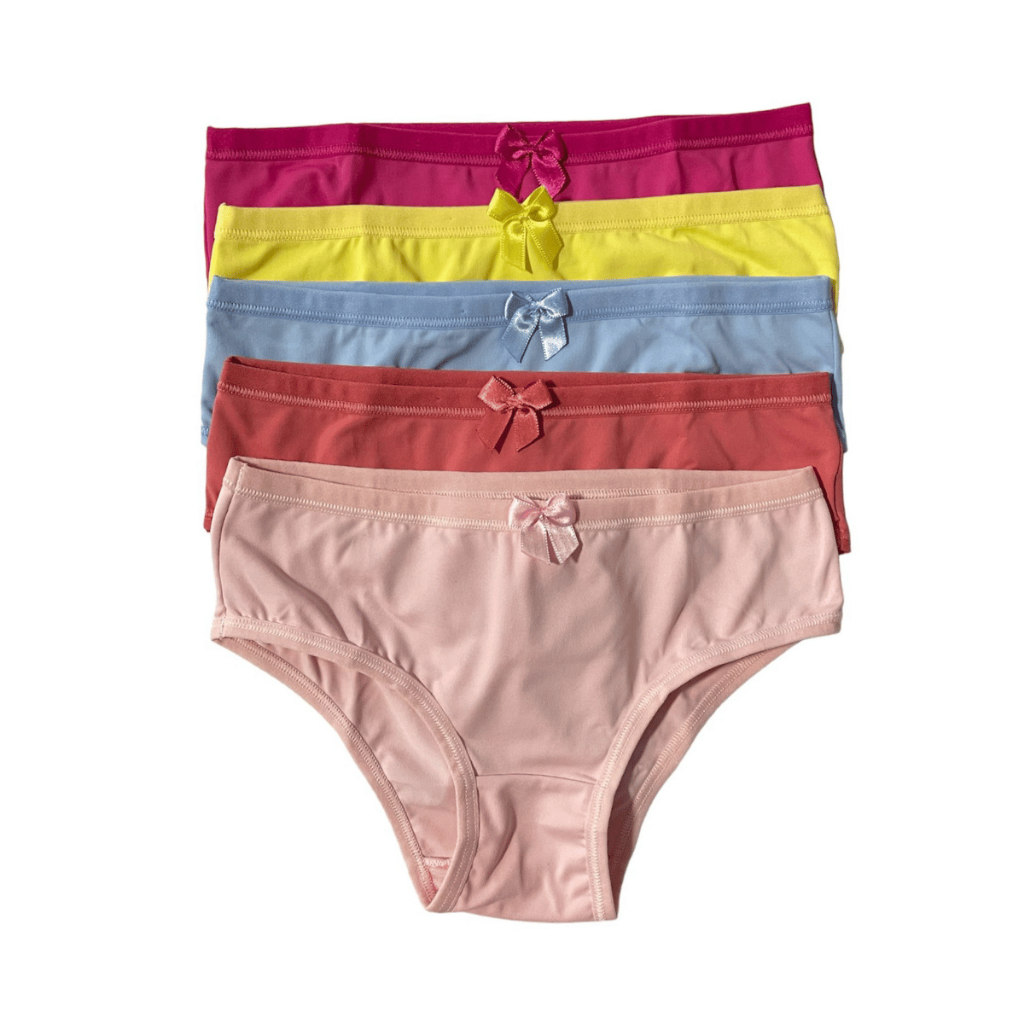 Calcinha Infantil Lisa Microfibra Poliamida forro 100% algodão Kit ...