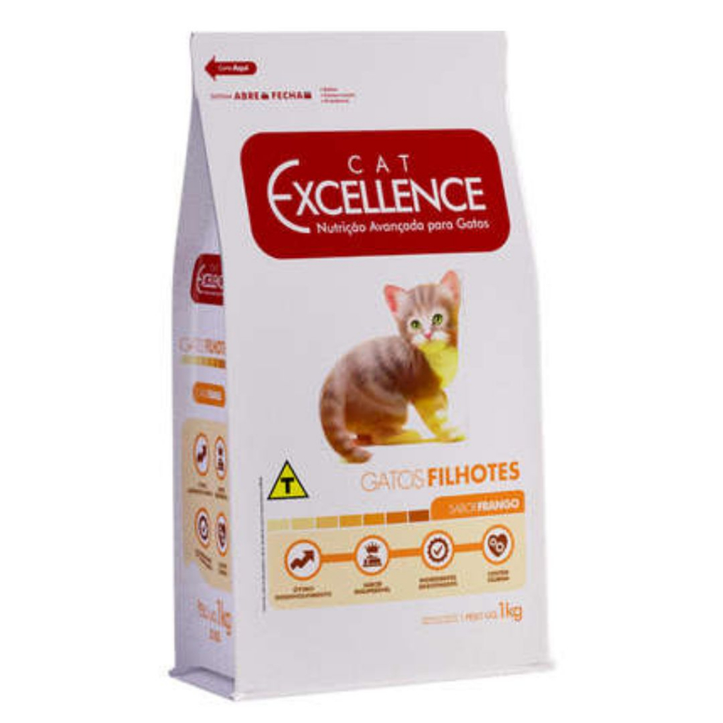 Alimento Para Gatos Filhotes Cat Excellence Sabor Frango 1kg | Shopee ...