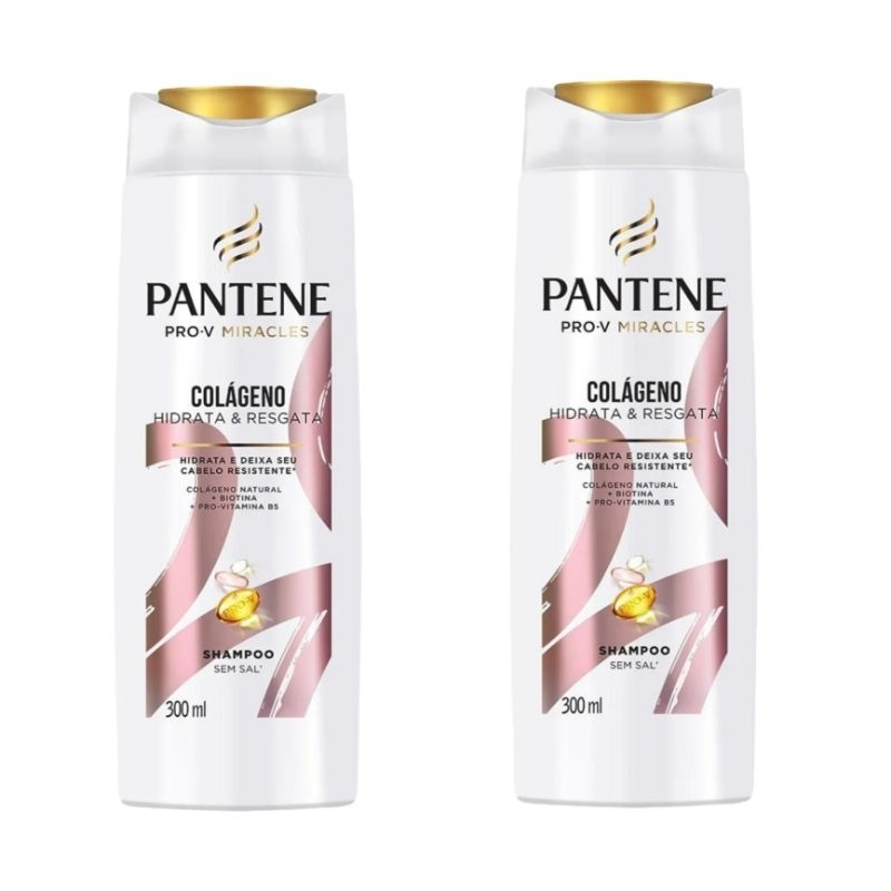 kit Pantene 2 Shampoo Colágeno Hidrata e Resgata 300 ml | Shopee Brasil
