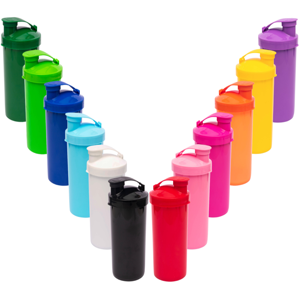 Kit 15 - Copo Long Drink 300ml cores fechadas com tampa flip (shake ...