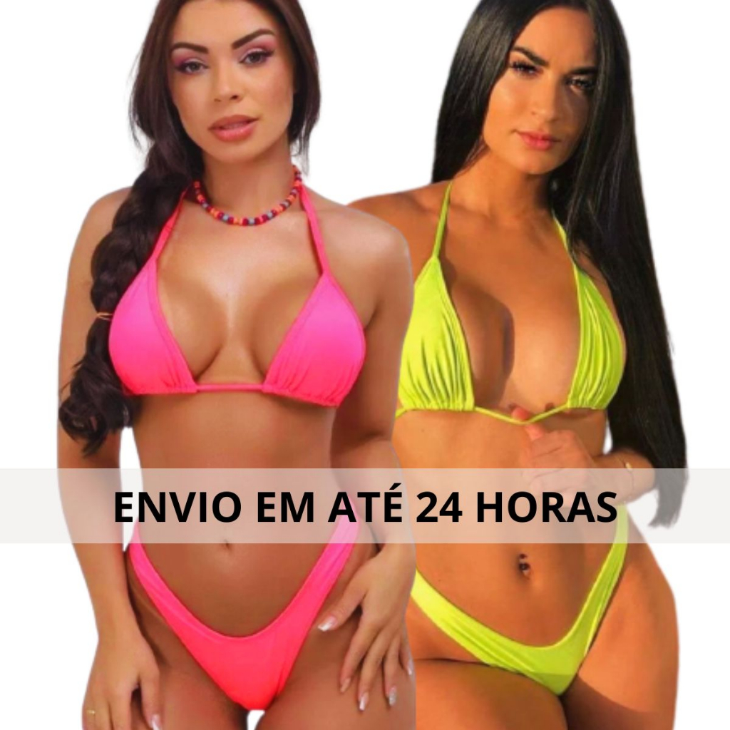 Biquini Feminino Ava Delta Fio Dental Marquinha De Fita Para O Verão