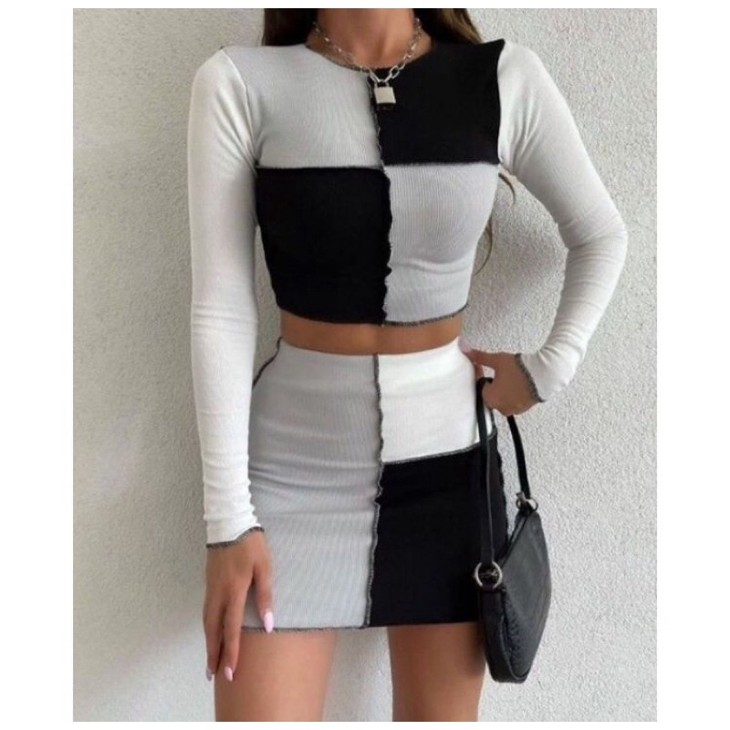 Conjunto Bicolor - Moda Gringa | Shopee Brasil