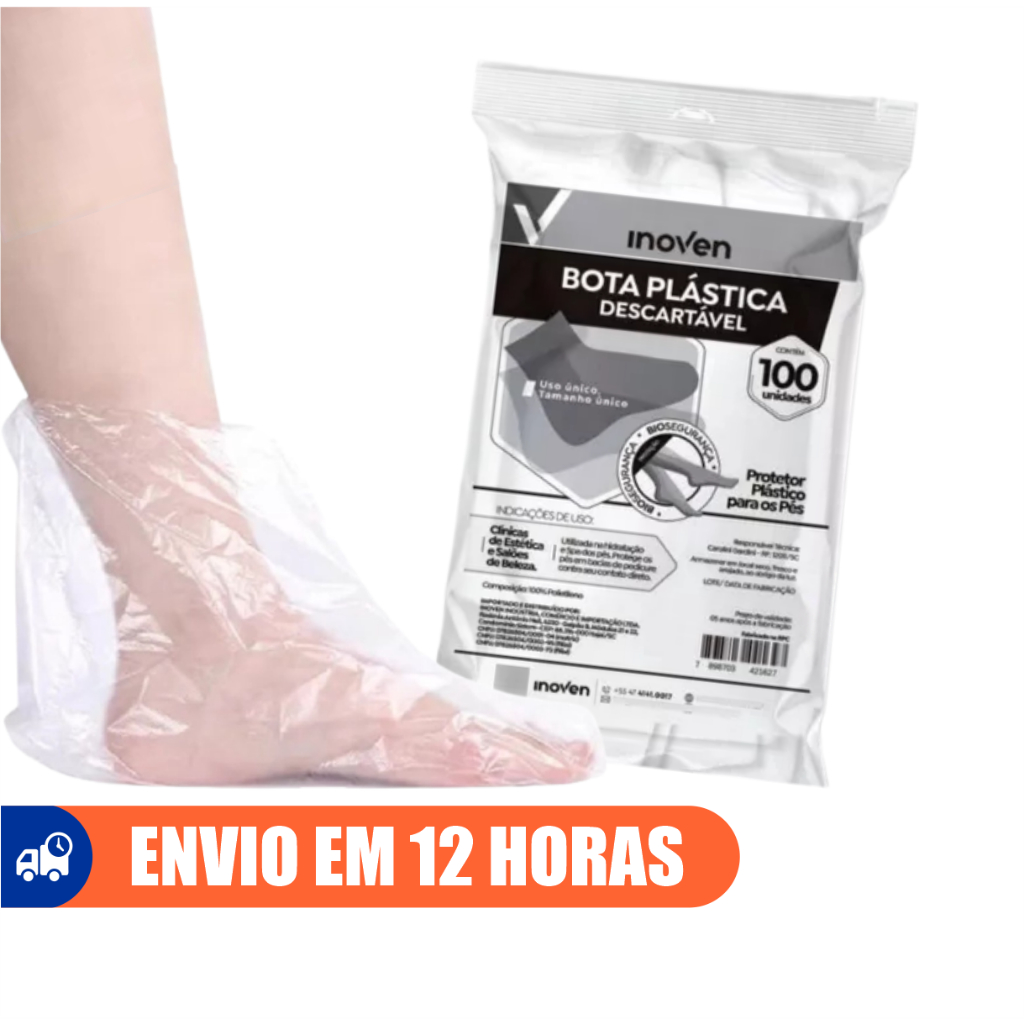 Bota Plástica Descartável 100un Prope Inoven | Shopee Brasil