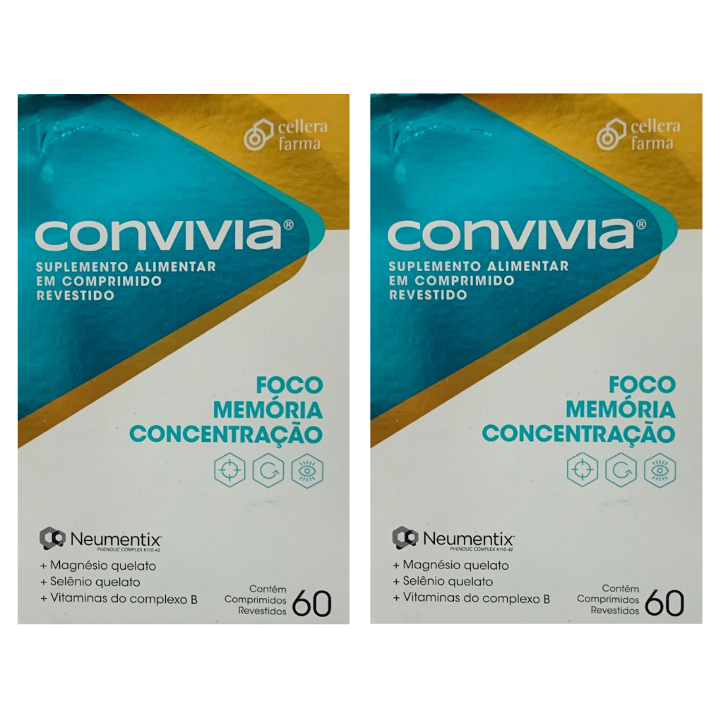 Kit 2 Caixas Suplemento Alimentar Convivia 60 Comprimidos | Shopee Brasil