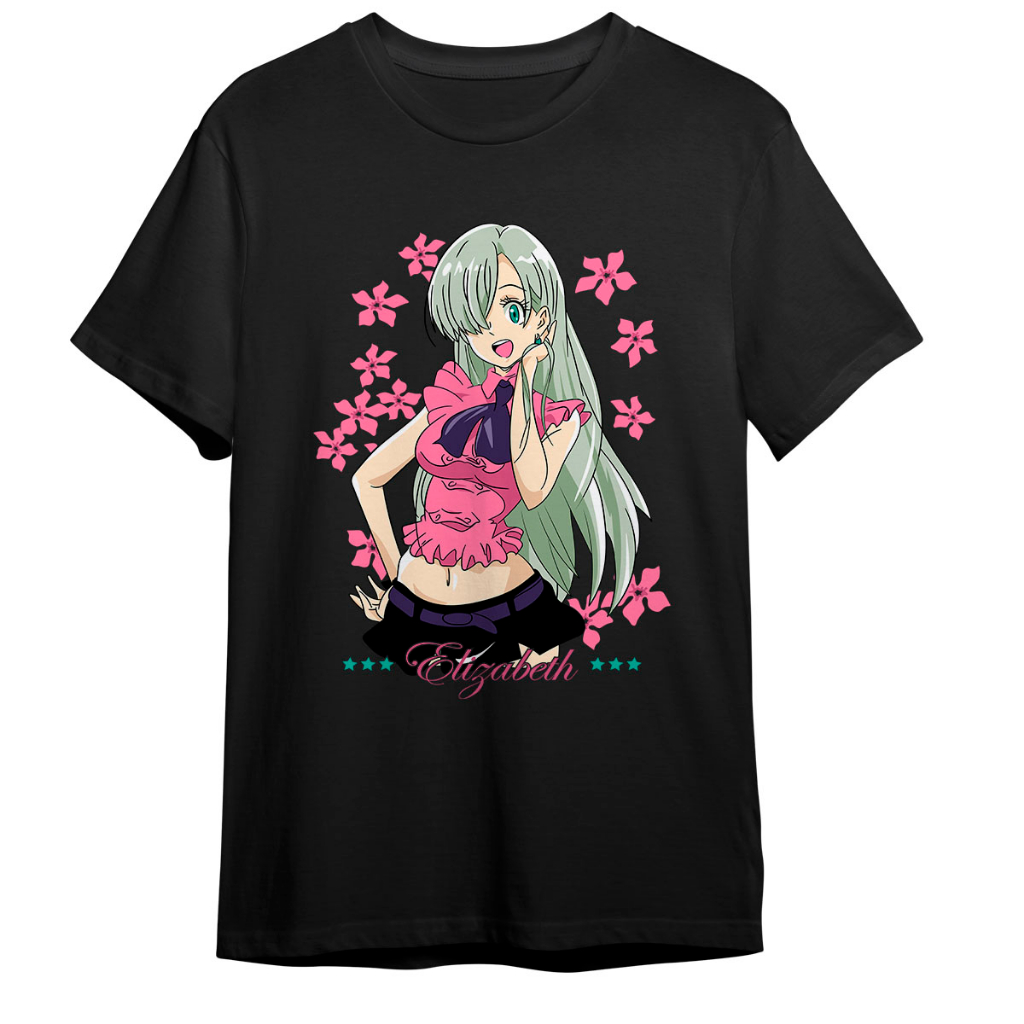 Camisa Camiseta Algodão Elizabeth Liones Princess Anime Nanatsu No ...