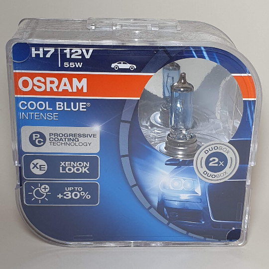 Kit 2 Lâmpadas OSRAM COOL BLUE INTENSE H7 - 12V - 55W xenon look ...