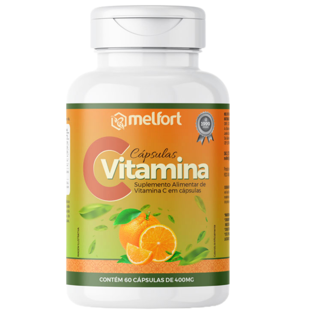 Suplemento de Vitamina C 400mg 60 Cápsulas - Imunidade | Shopee Brasil