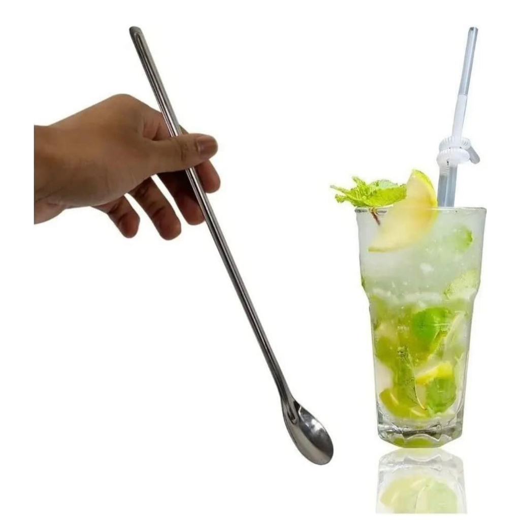 Colher Bailarina 30 Cm Longa Inox Mexer Suco Dirnks Caipirinha ...