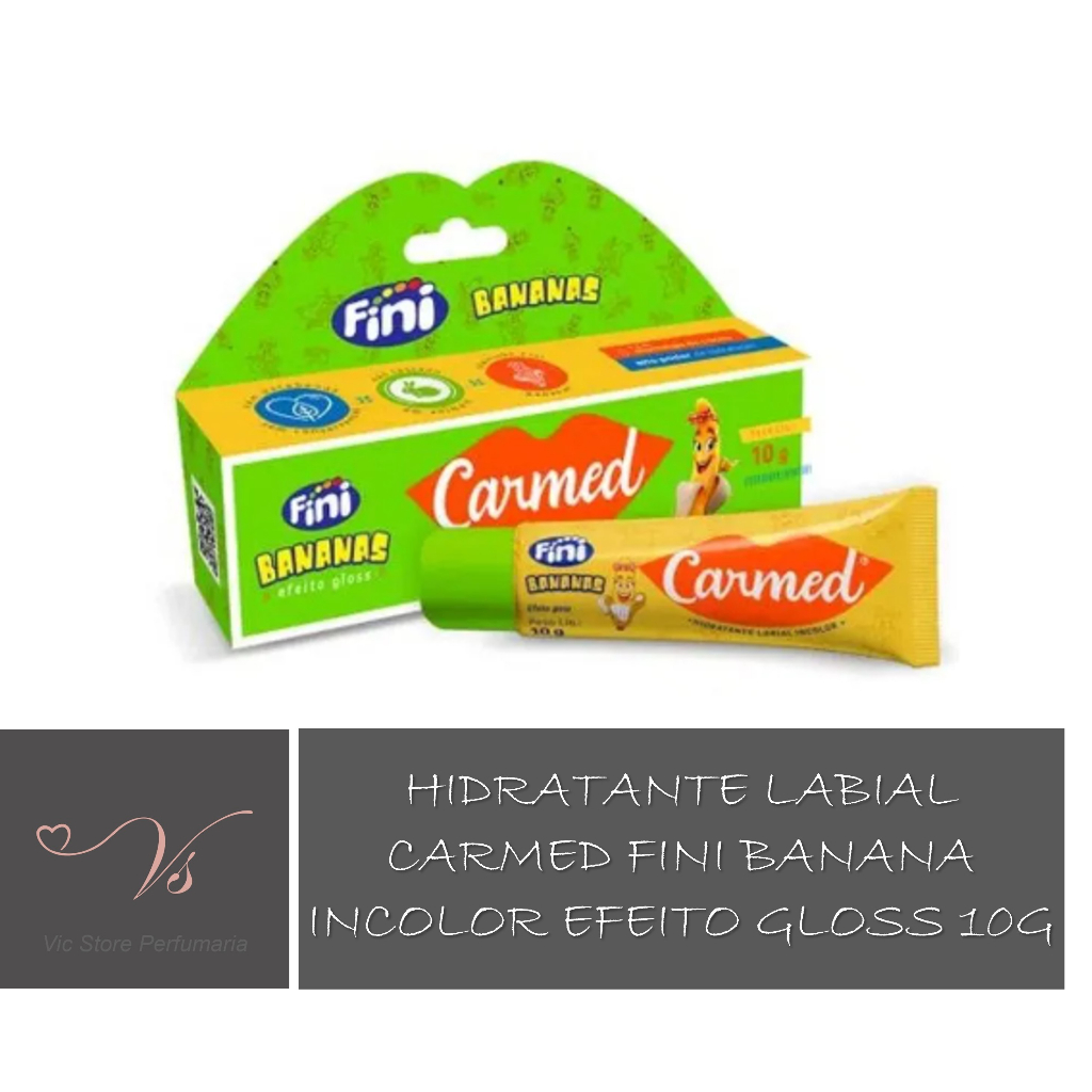 Hidratante Labial Carmed Fini Banana Incolor Efeito Gloss 10g | Shopee Brasil