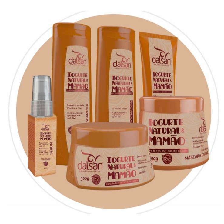 Kit Dalsan Cosméticos Iogurte Natural & Mamão (5 Produtos) | Shopee Brasil