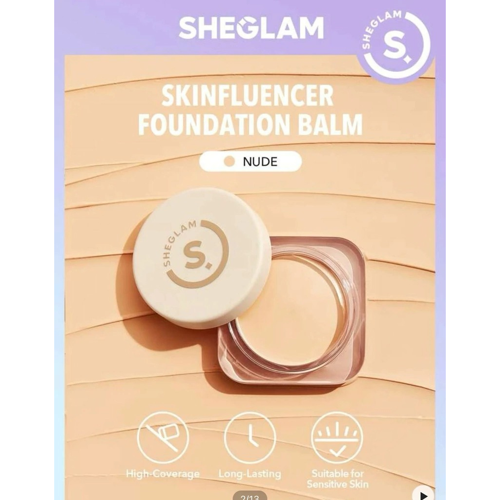 SKINFLUENCER FOUNDATION BALM Base Shein Sheglam - Original | Shopee Brasil