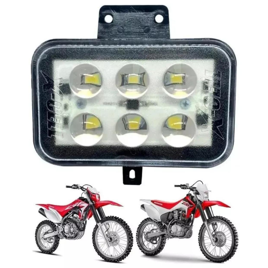 Farol Led Crf 230 Crf 250f X-cell Com 6 Leds Moto Trilha | Shopee Brasil