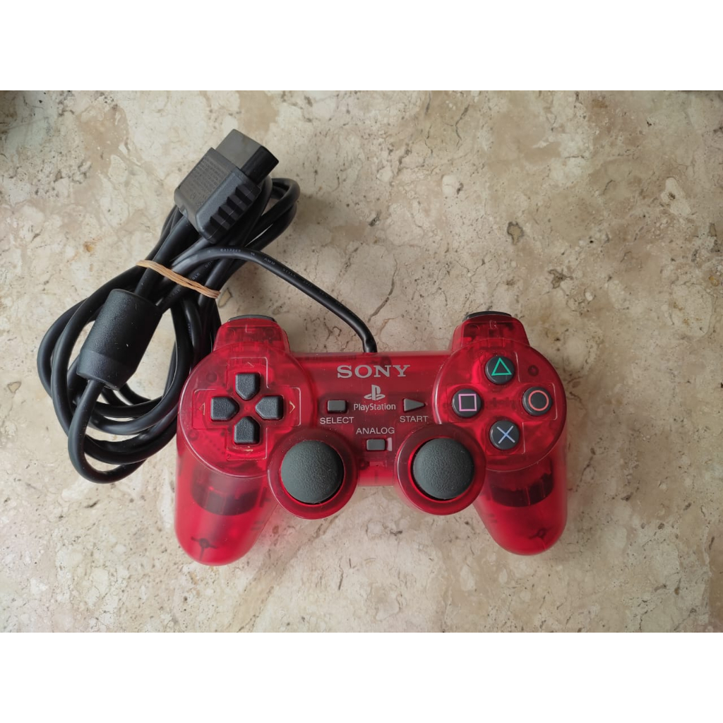 Controle Joystick Sony Ps1 Ps2 Crimson Red Original | Shopee Brasil
