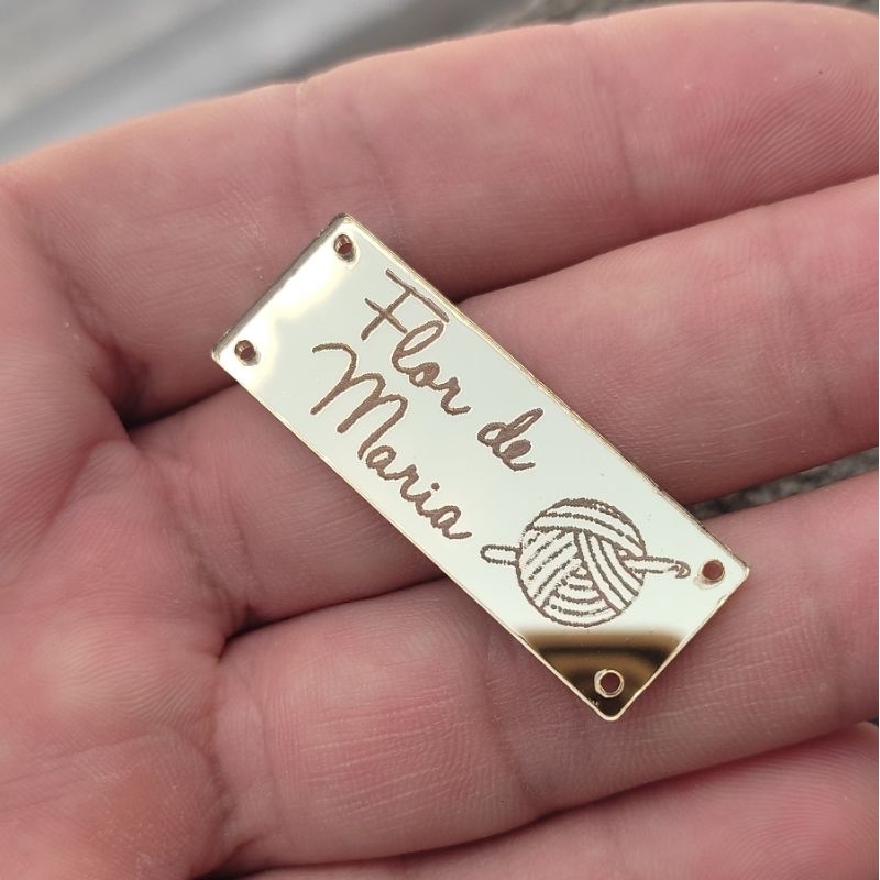 Etiqueta Personalizada Tag em Acrílico - Artesanato Crochê Papelaria ...