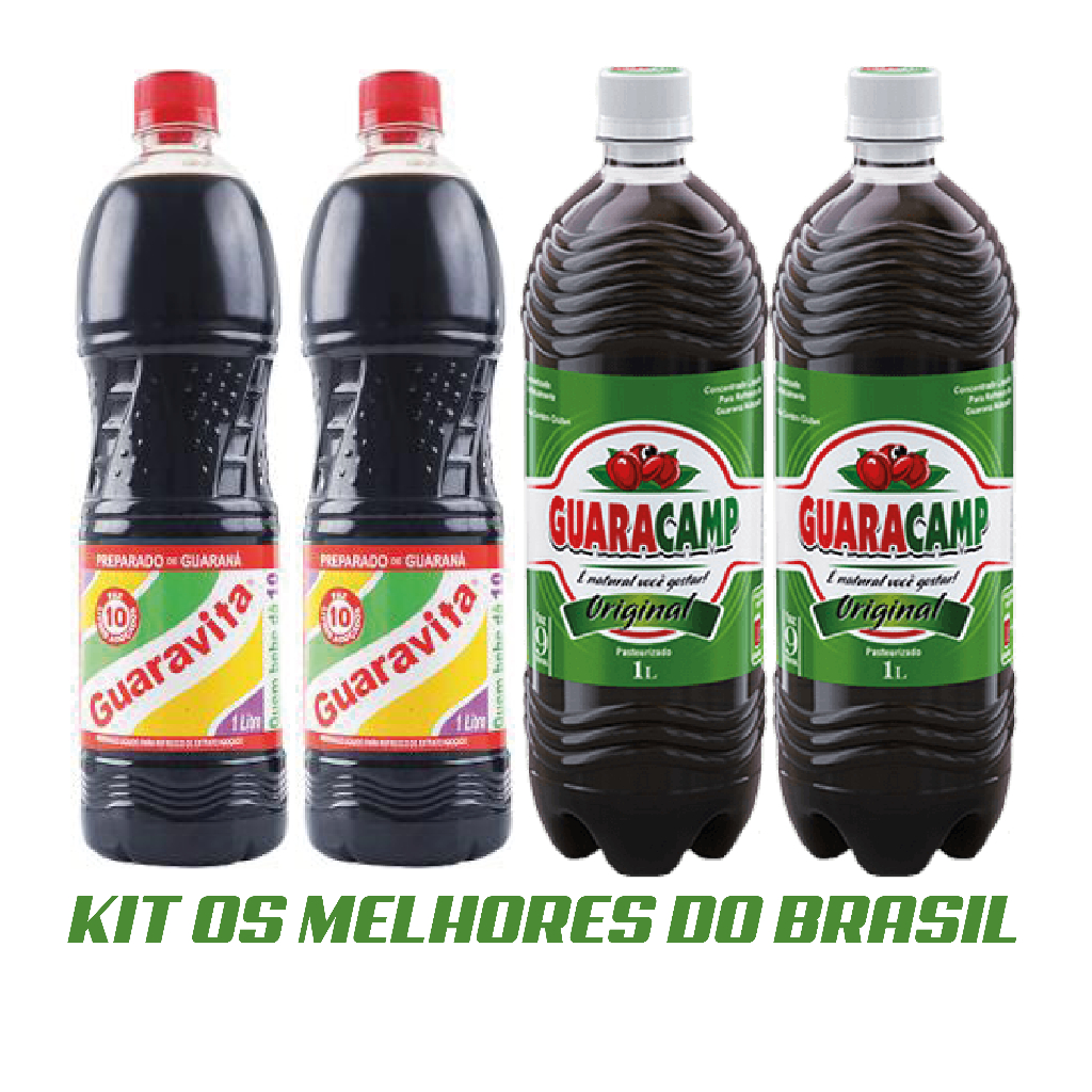 Kit 4 guaraná natural 2 Guaracamp e 2 Guaravita os melhores do Brasil ...