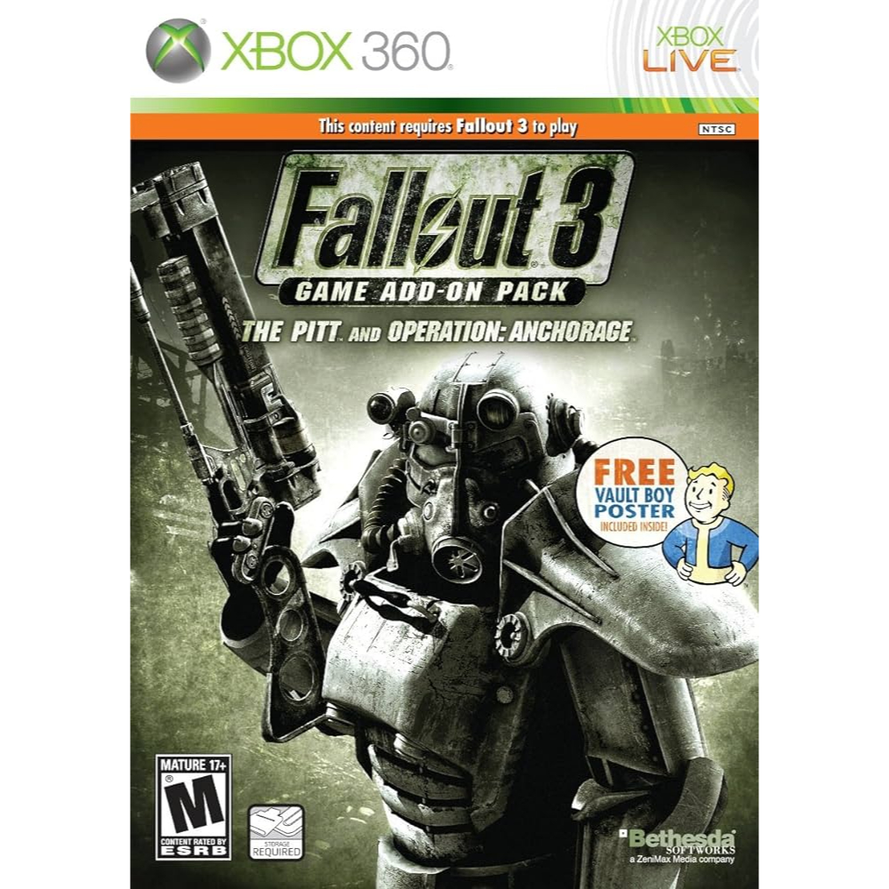 Fallout 3 Game Add-On Pack The Pitt and Operation Anchorage P/ Xbox360 ...