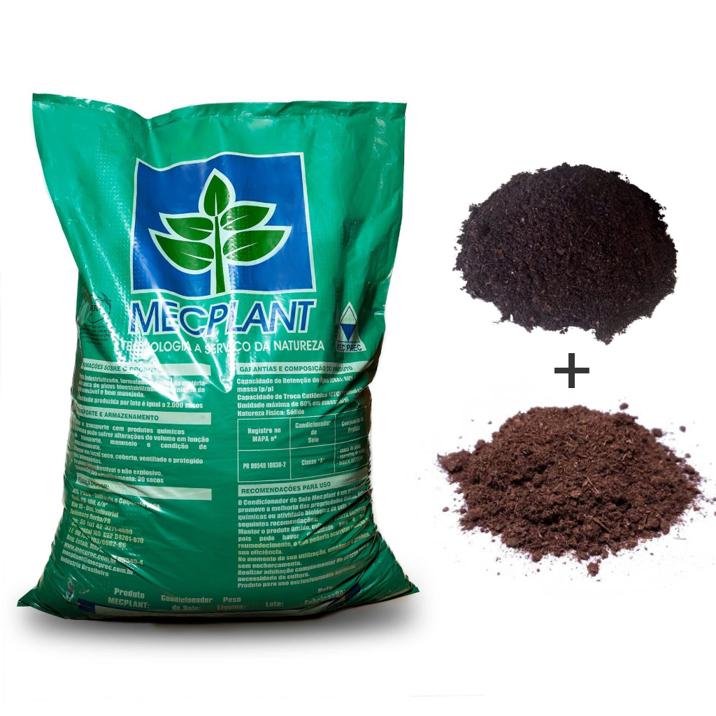 Substrato para Plantas com Turfa Sphagnum Terra Vegetal Jardim Horta ...