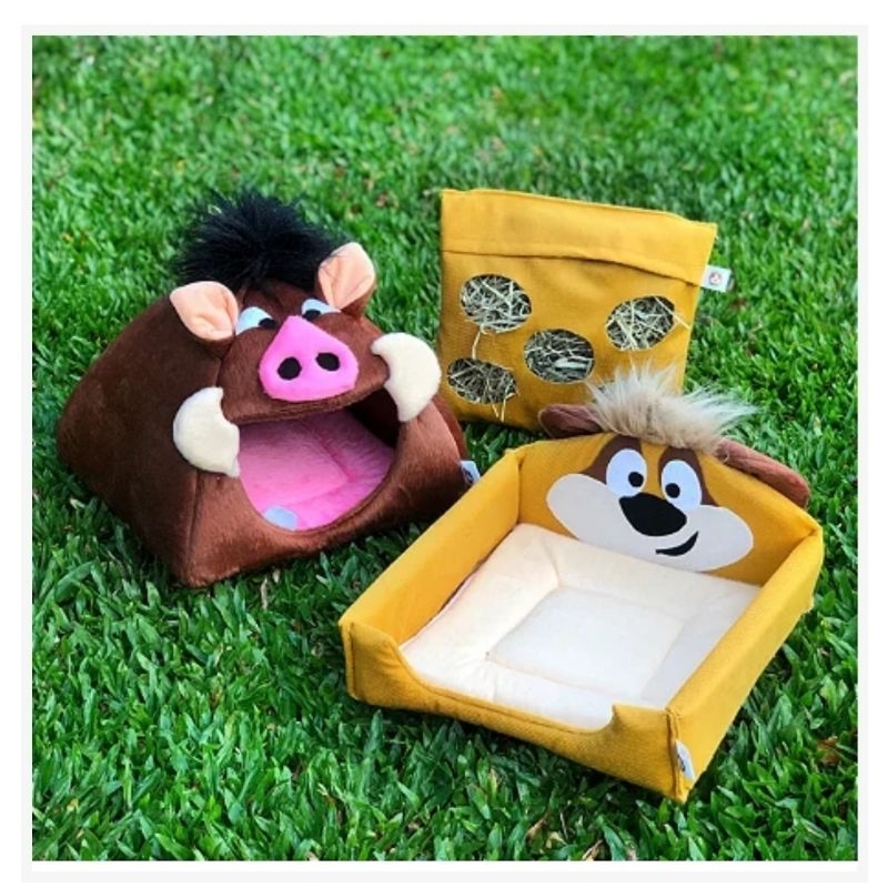 Kit p/ Porquinho da Índia - Timão ePumba (Cama+Porta Feno +Toca) Guinea ...