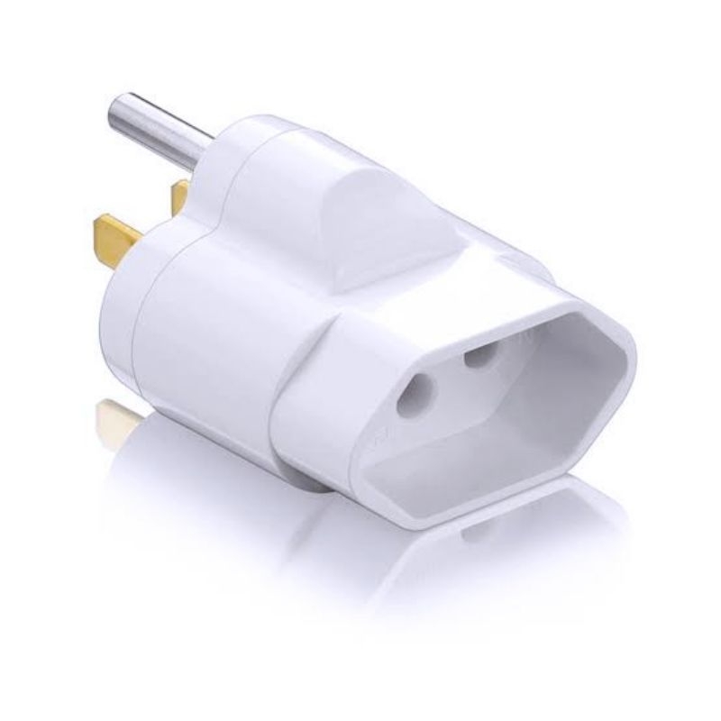 Pino Plug Adaptador Tomada Reverso Padrão Br x Antigo Br/Americano 2p+T ...