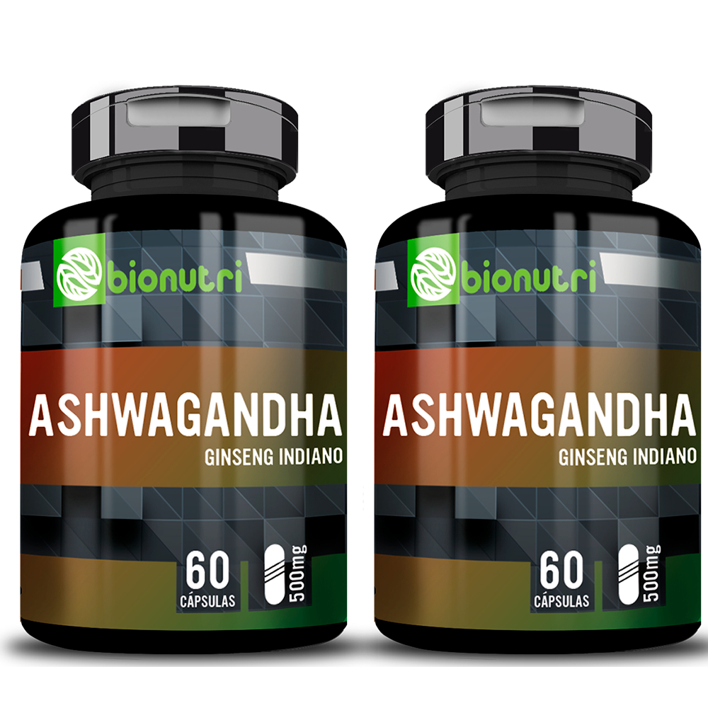 Kit 2x Ashwagandha Premium - 60 Capsulas 500 Mg Bionutri Original ...