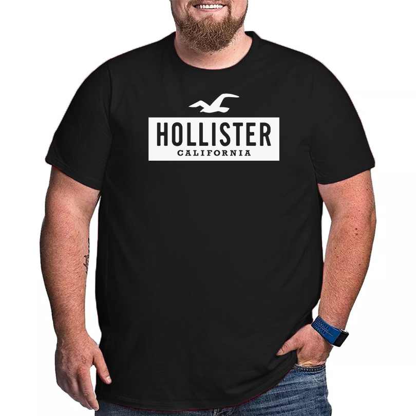 Camiseta Hollister Camisa Plus Size Masculina 100% Algodão G1 G2 G3 Várias Cores Pronta Entrega ...