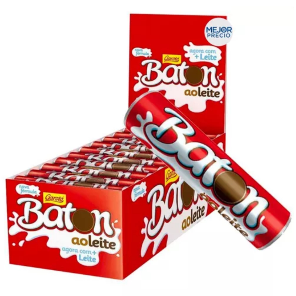 Kit Chocolate Baton 10 Unidades Garoto Todos os Sabores | Shopee Brasil