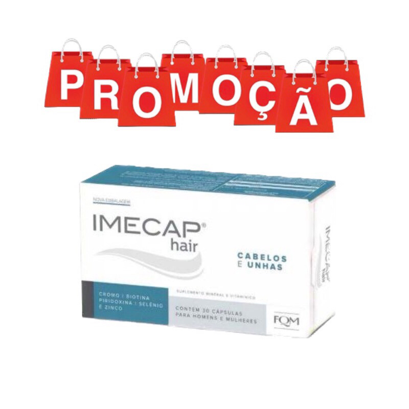 Imecap Hair Com 30 Cápsulas Cabelos E Unhas ( ORIGINAL ) | Shopee Brasil