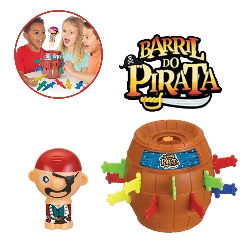 Jogo Pula Pirata Barril Grande 16 x 10. | Shopee Brasil