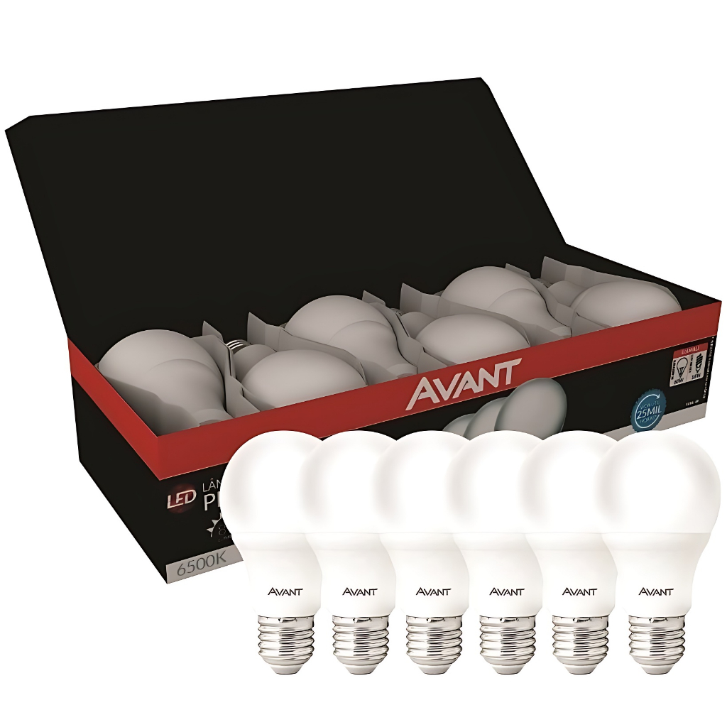 Kit 6 Lâmpada Led 9w Bulbo Soquete E27 Bivolt Casa Comércio | Shopee Brasil