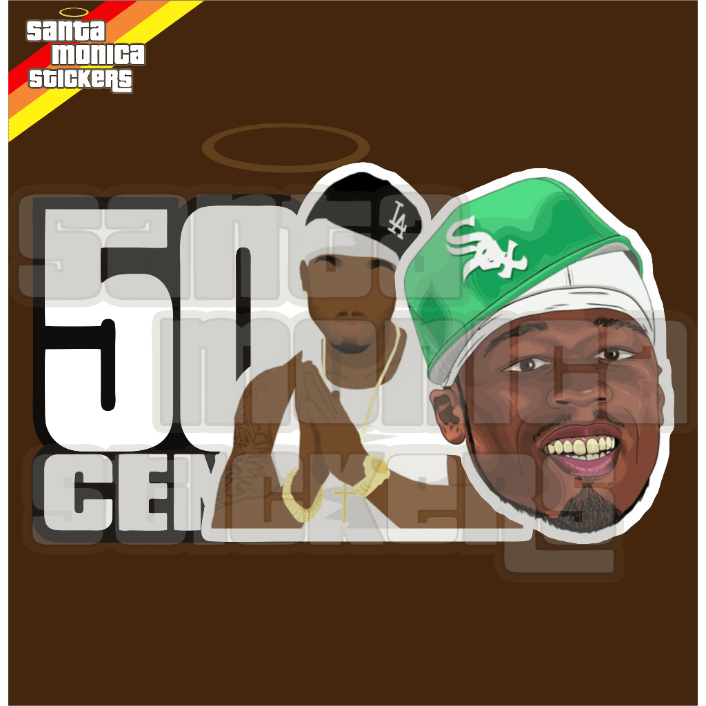 Adesivos do Cantor 50 Cent | Shopee Brasil