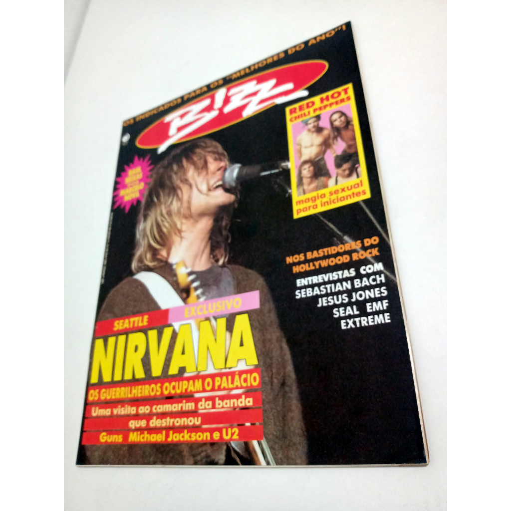 Revista Nirvana - Bizz nº 80 (1992) Cobain Raul Seixas Xuxa Red Hot Michael Jackson | Shopee Brasil