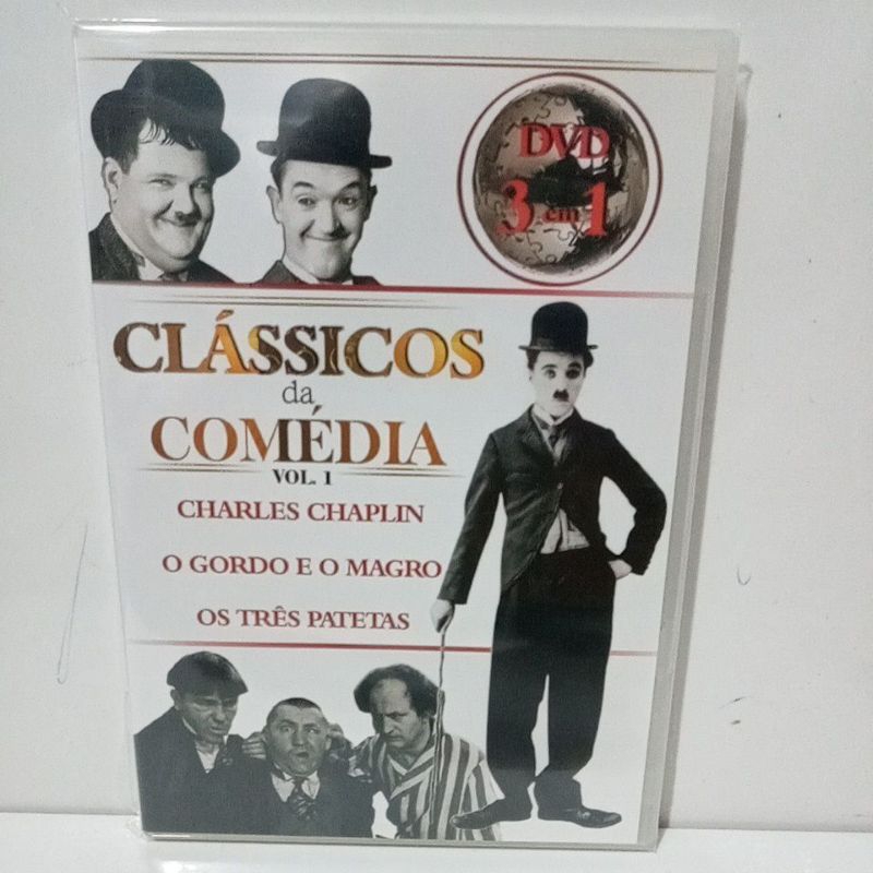 Dvd Clássicos Da Comédia Vol.1 Charles Chaplin,O Gordo E O Magro,Os ...